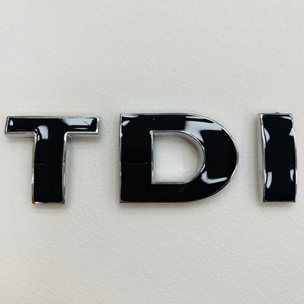 TDI Badge - Black & Chrome Edge – custom-caddy-vans